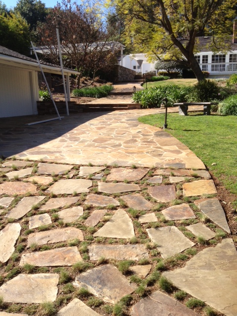 Stone and Grass Driveway
